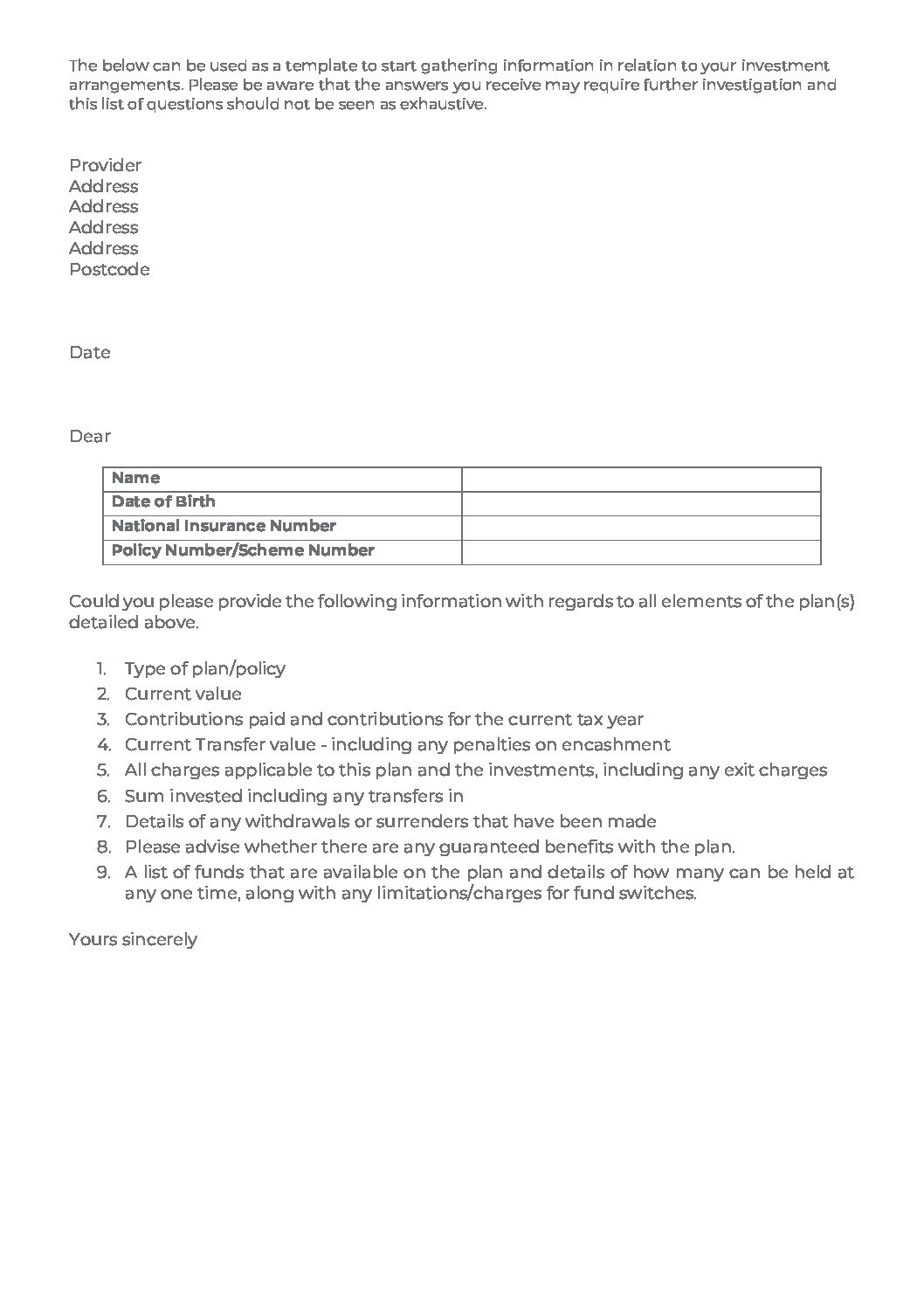 Questions to ask your Investment Provider | Life Matters Financial ...